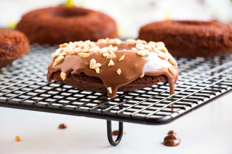 Baked Chocolate Donuts With Nutella Glaze - Baking Ginger