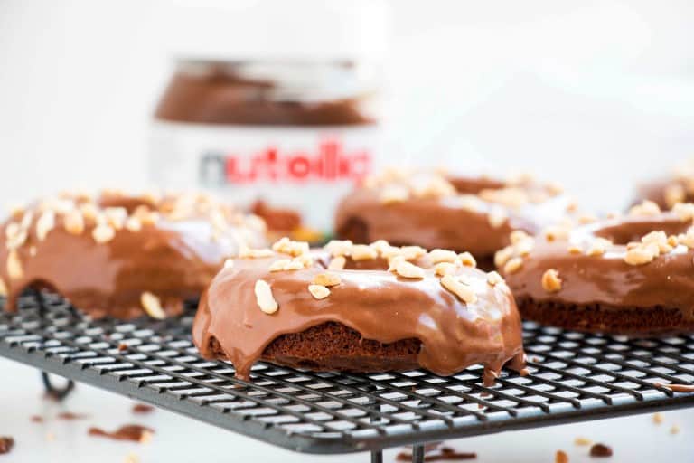 Baked Chocolate Donuts With Nutella Glaze - Baking Ginger