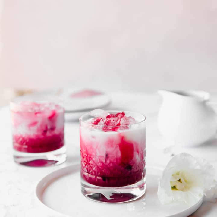 Homemade Iced Beetroot Latte with Coconut Milk - Baking Ginger