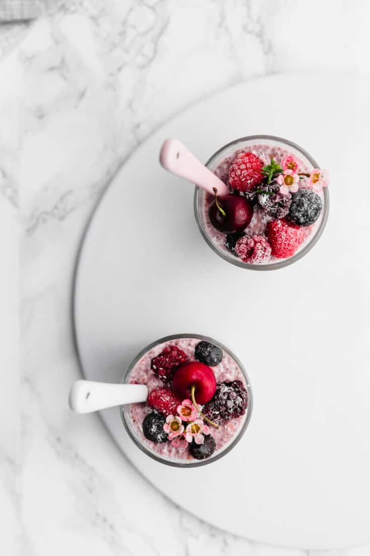 Easy Mixed Berry Chia Pudding - Baking Ginger