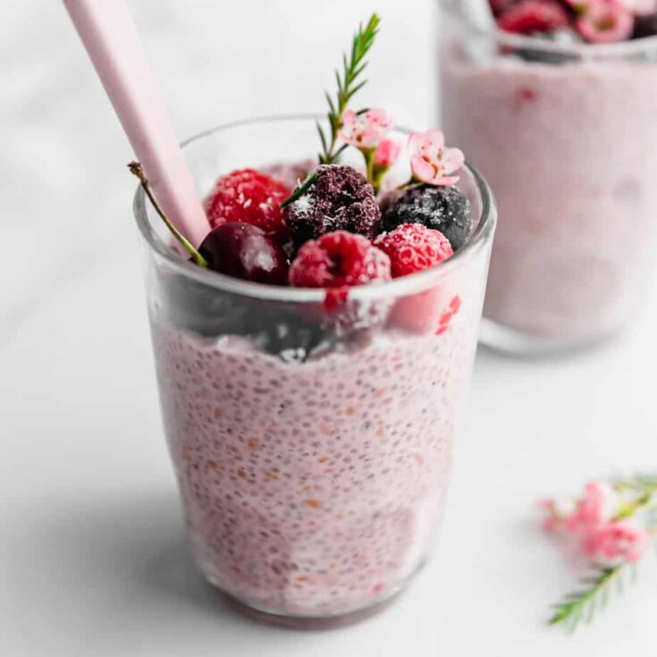 Easy Mixed Berry Chia Pudding - Baking Ginger