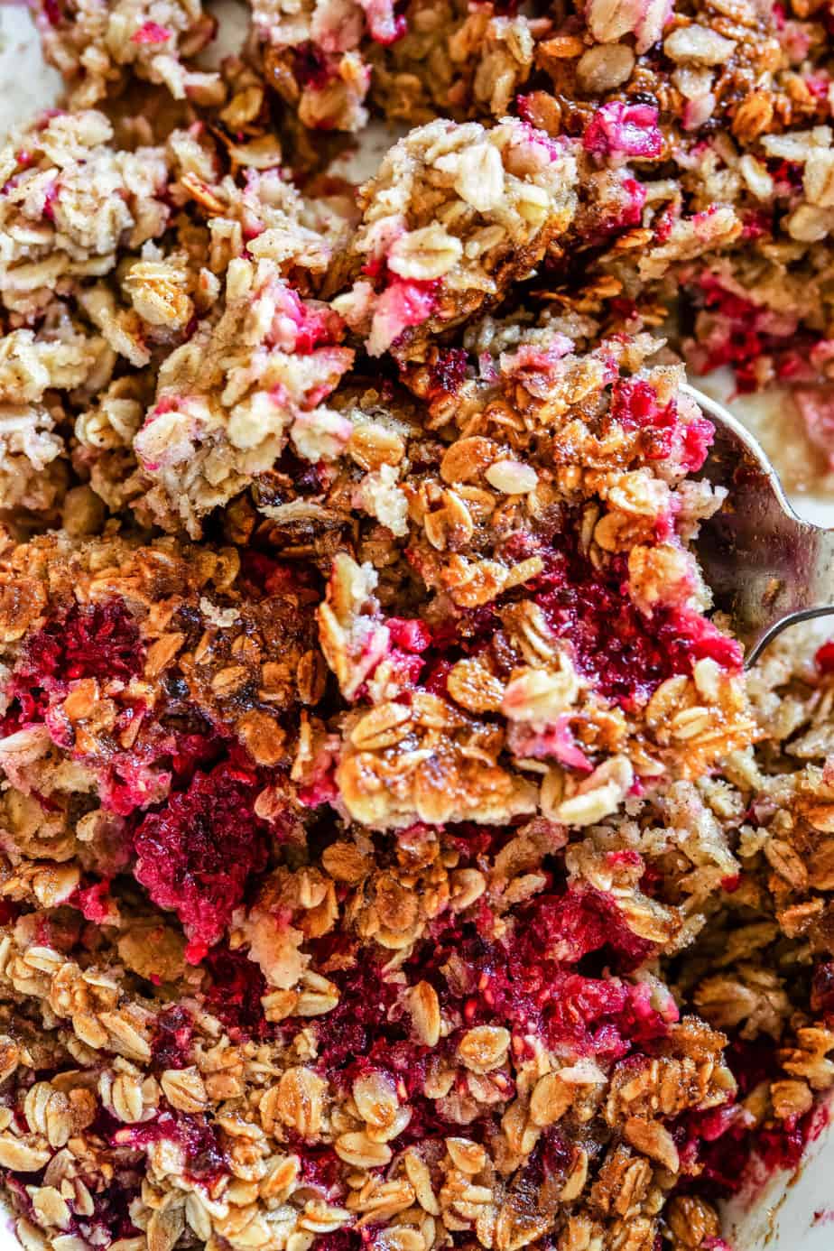 Raspberry Baked Oatmeal - Baking Ginger